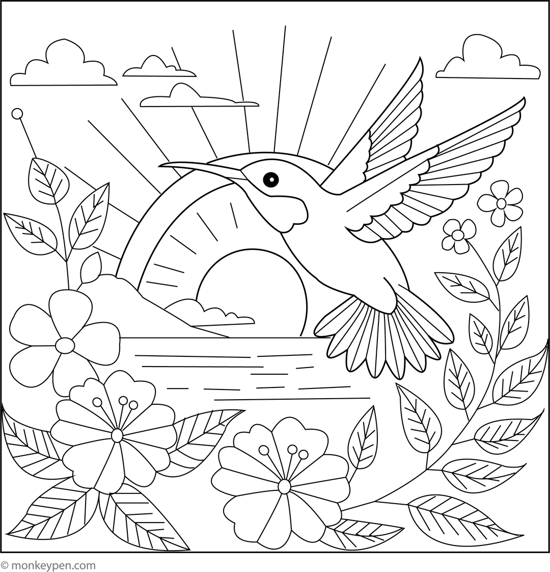 Free Hummingbird Coloring Pages – Printable Fun for Kids