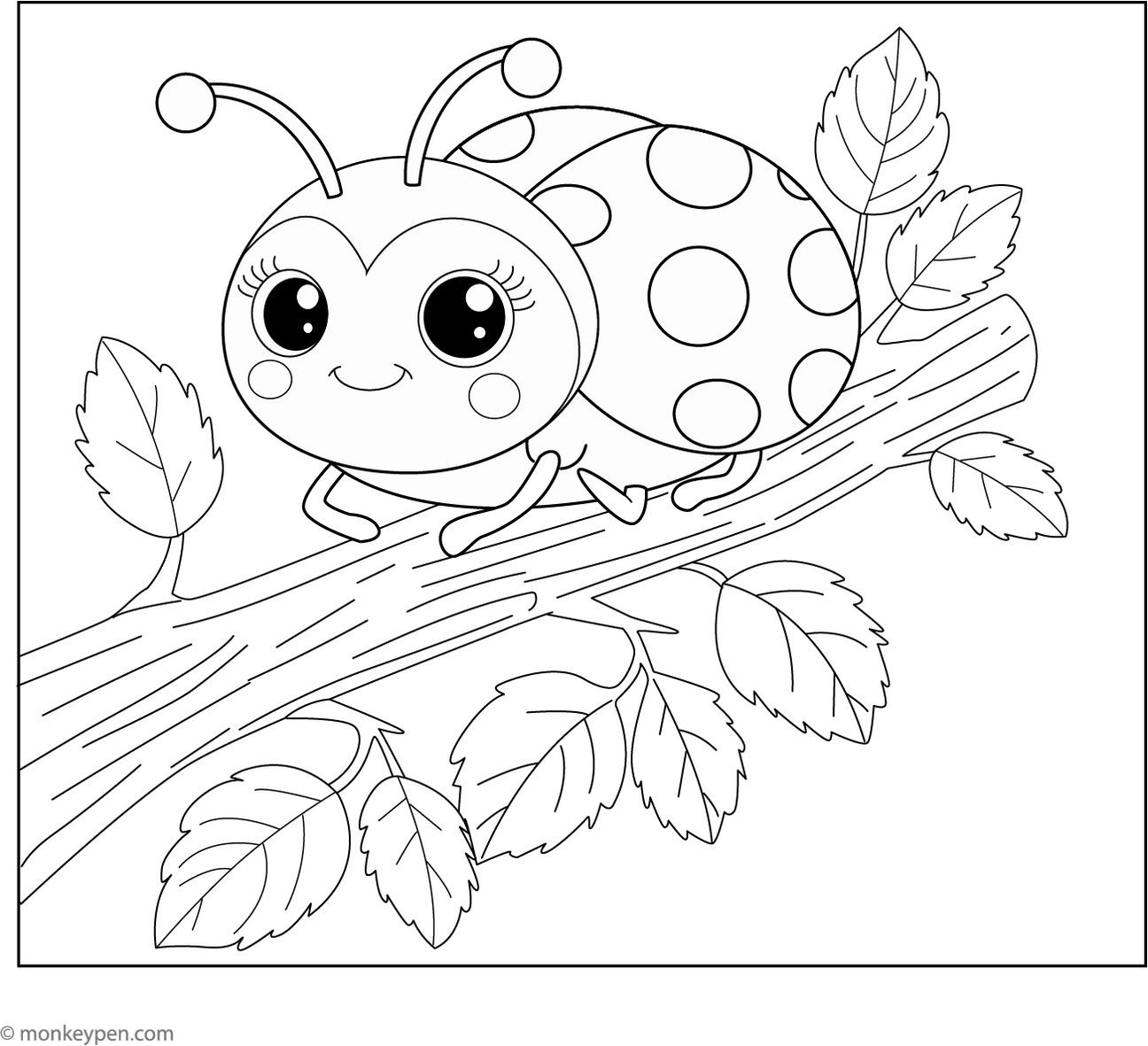 Cute Insects Coloring Book for kids