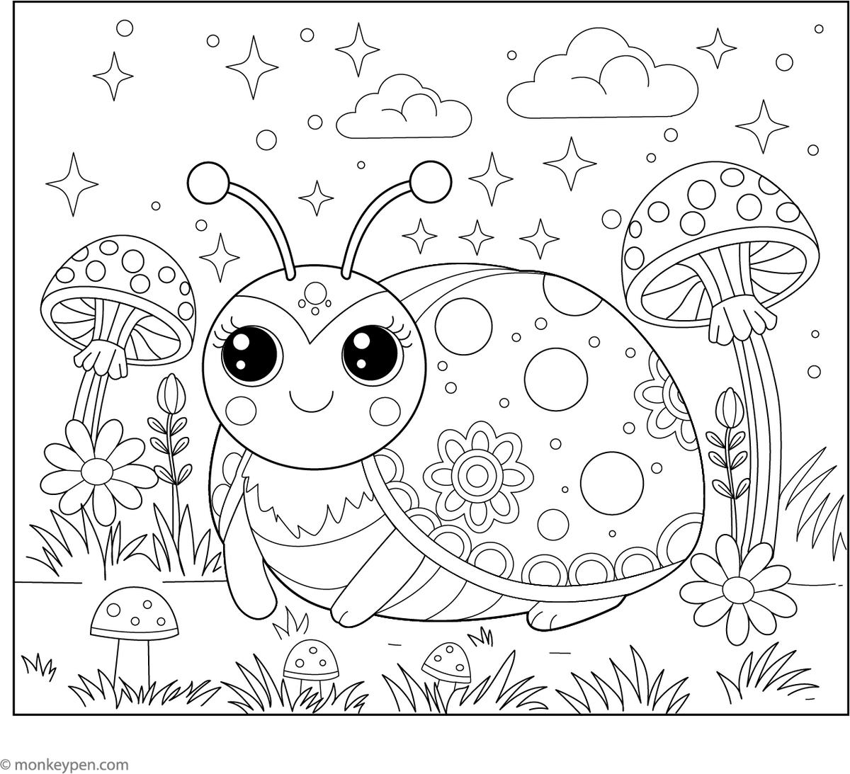 Magical Ladybug | Creative Kids Coloring Pages