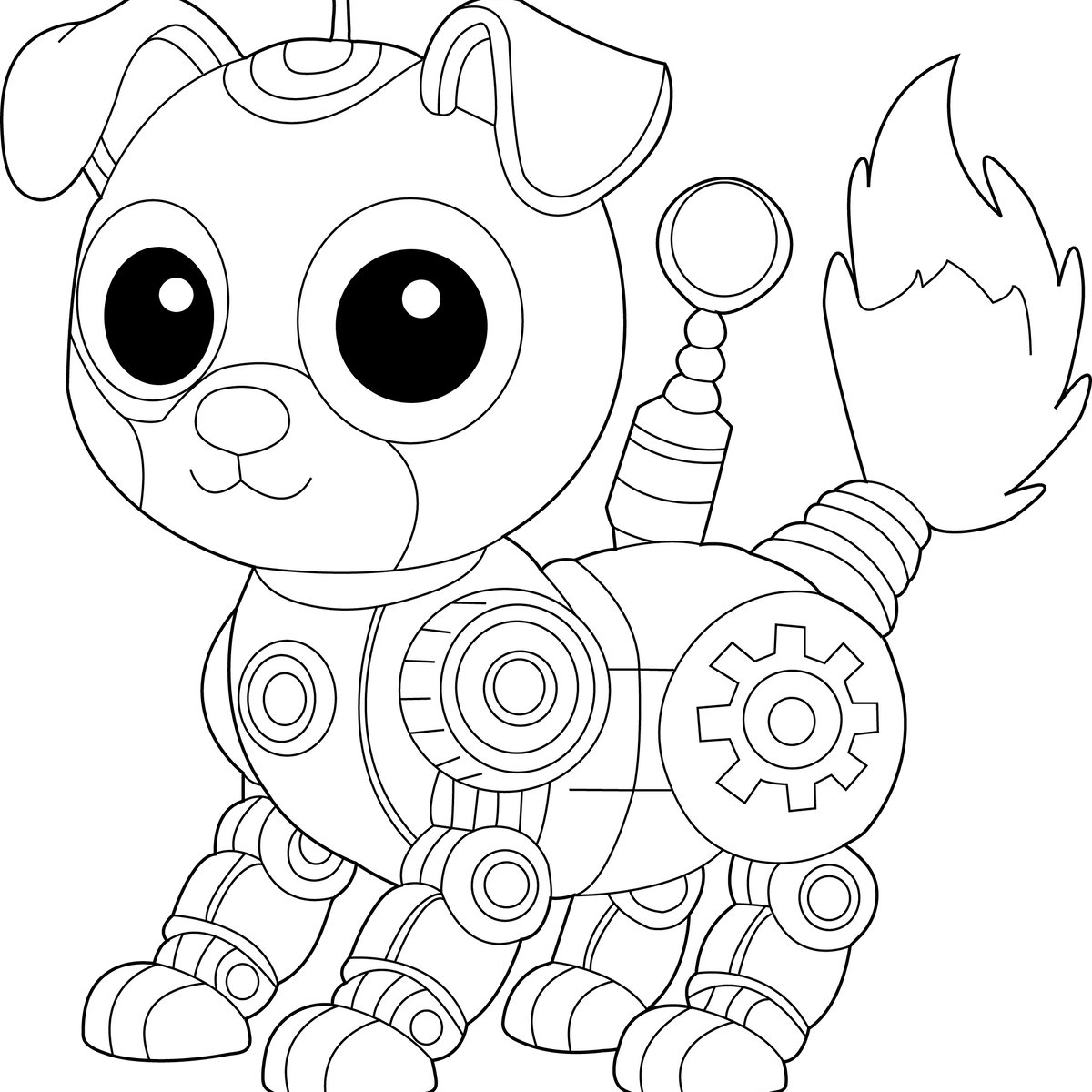 Robot Dog | Creative Fun with Free Colouring Pages