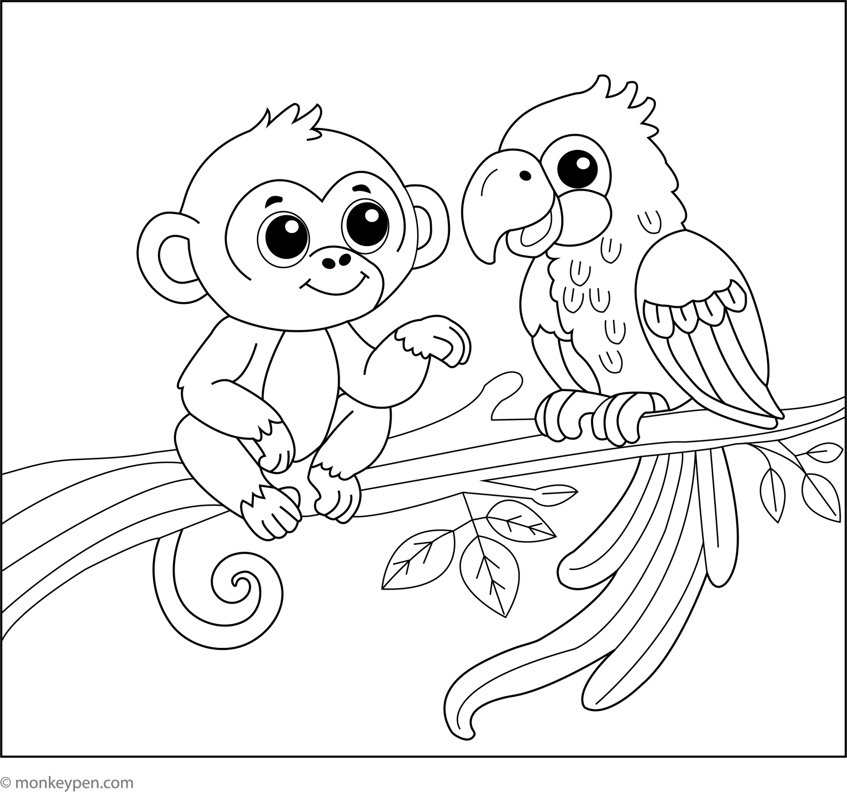 Free Printable Parrot Coloring Book – Tropical Fun for Kids