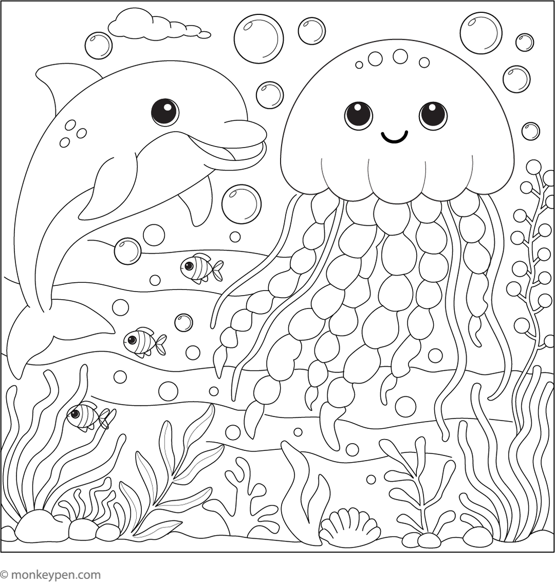 Free Dolphin Coloring Pages – Printable Ocean Fun for Kids