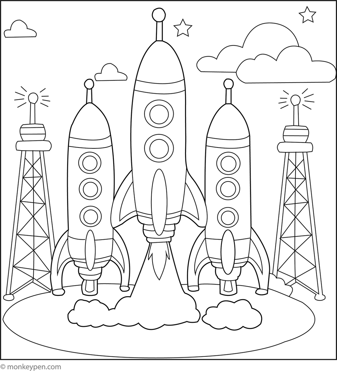 Spaceship Coloring Pages – Free Printable Sheets for Kids
