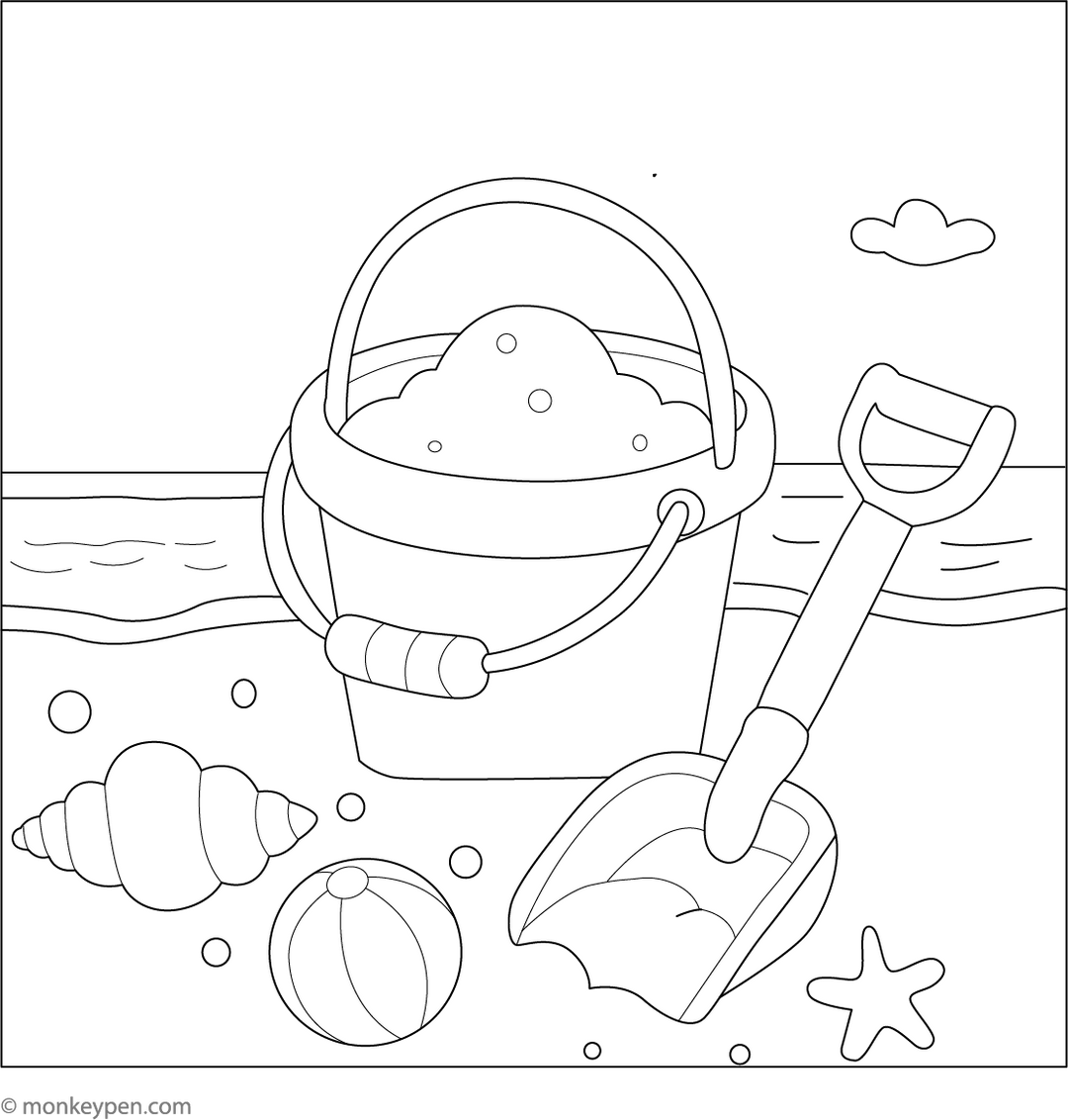Free Printable Beach Coloring Page and Books – Ready to Print