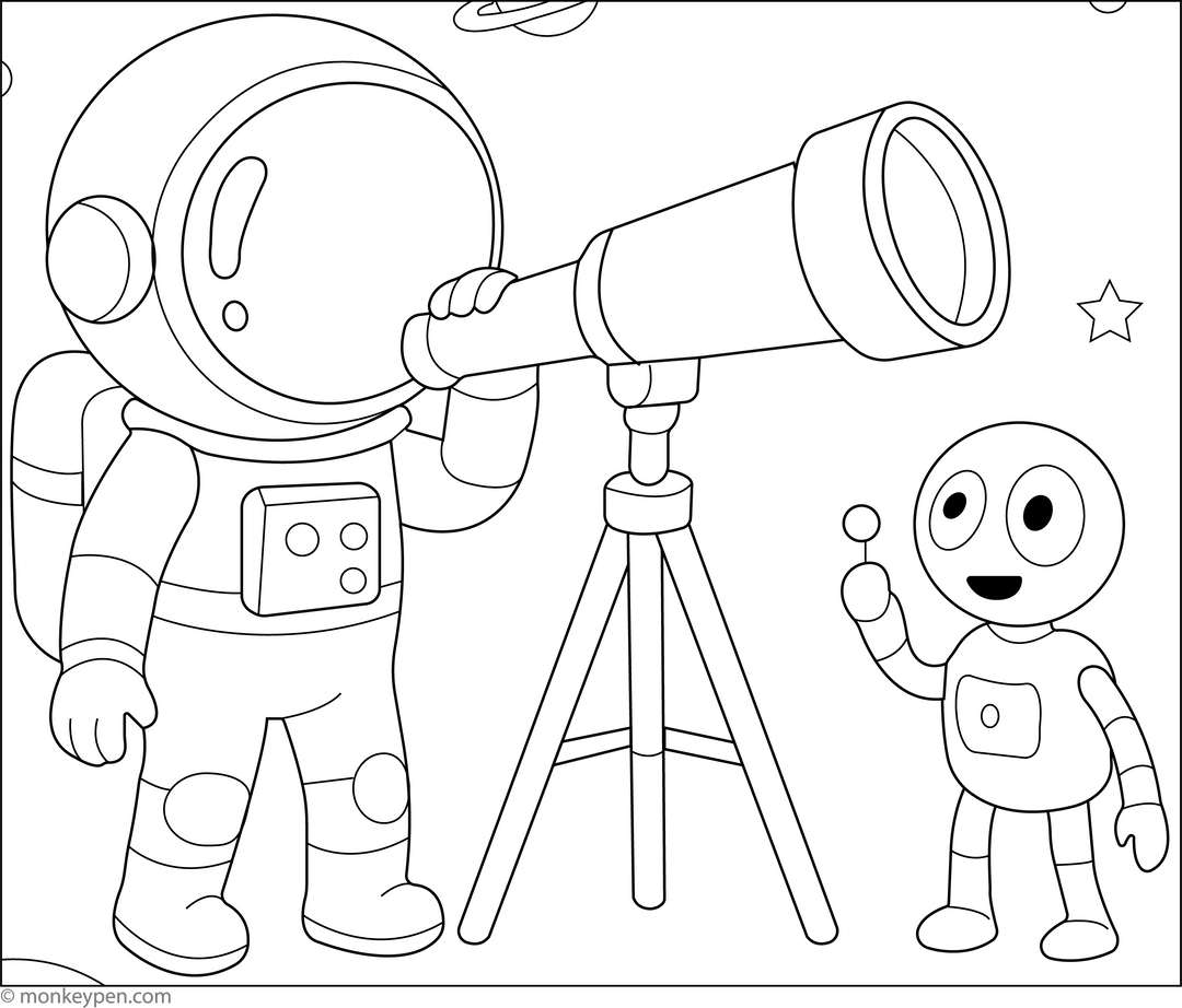 Free Astronaut Coloring Pages – Printable Space Adventure Fun for Kids