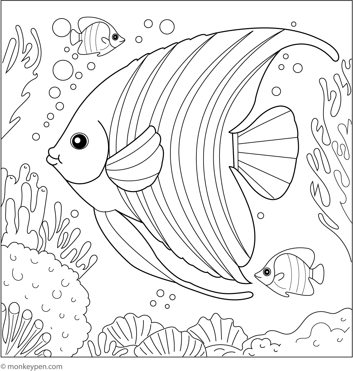 Altum Angelfish | Learning With Coloring Printables