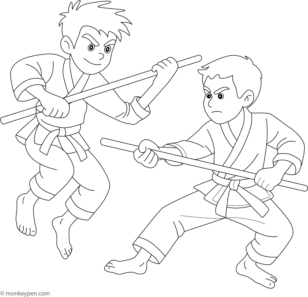StickFight | Free Coloring Page