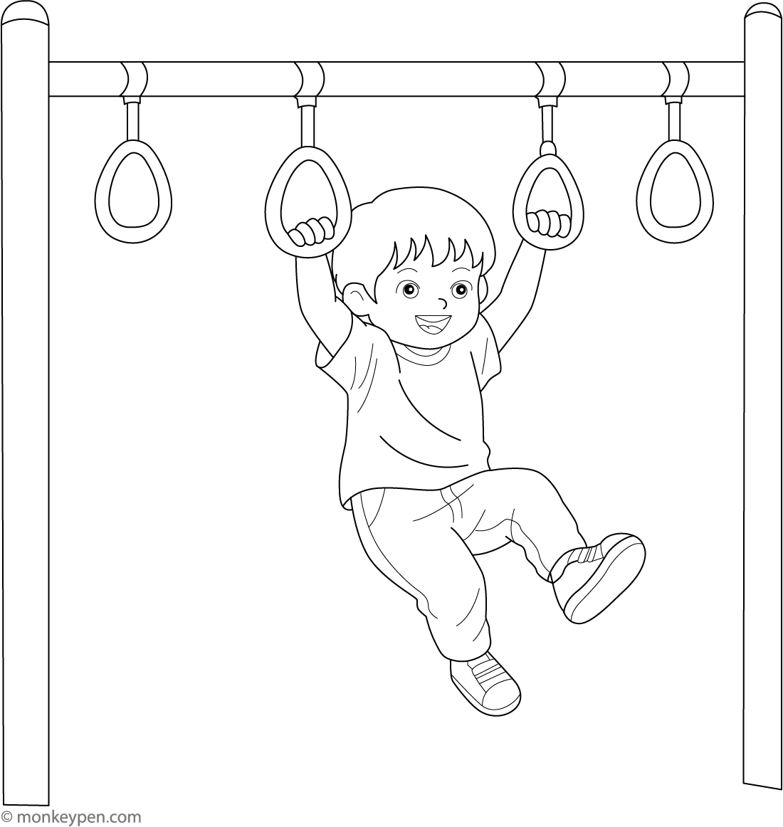 Trapeze Ring | Free Printable Coloring Page for Kids