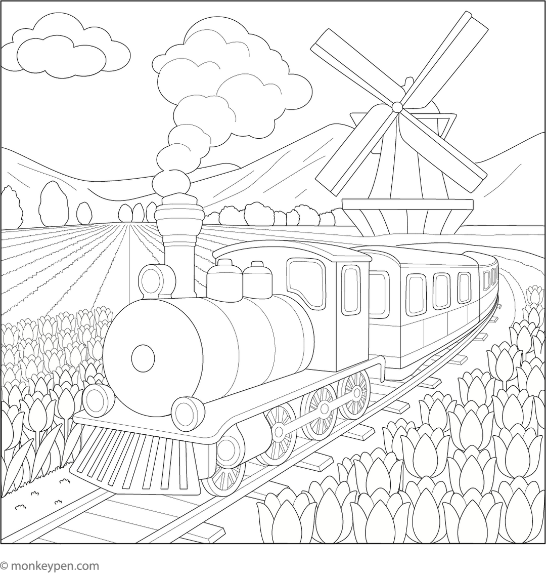 Free Train Coloring Pages – Printable Fun for Kids – Page 2