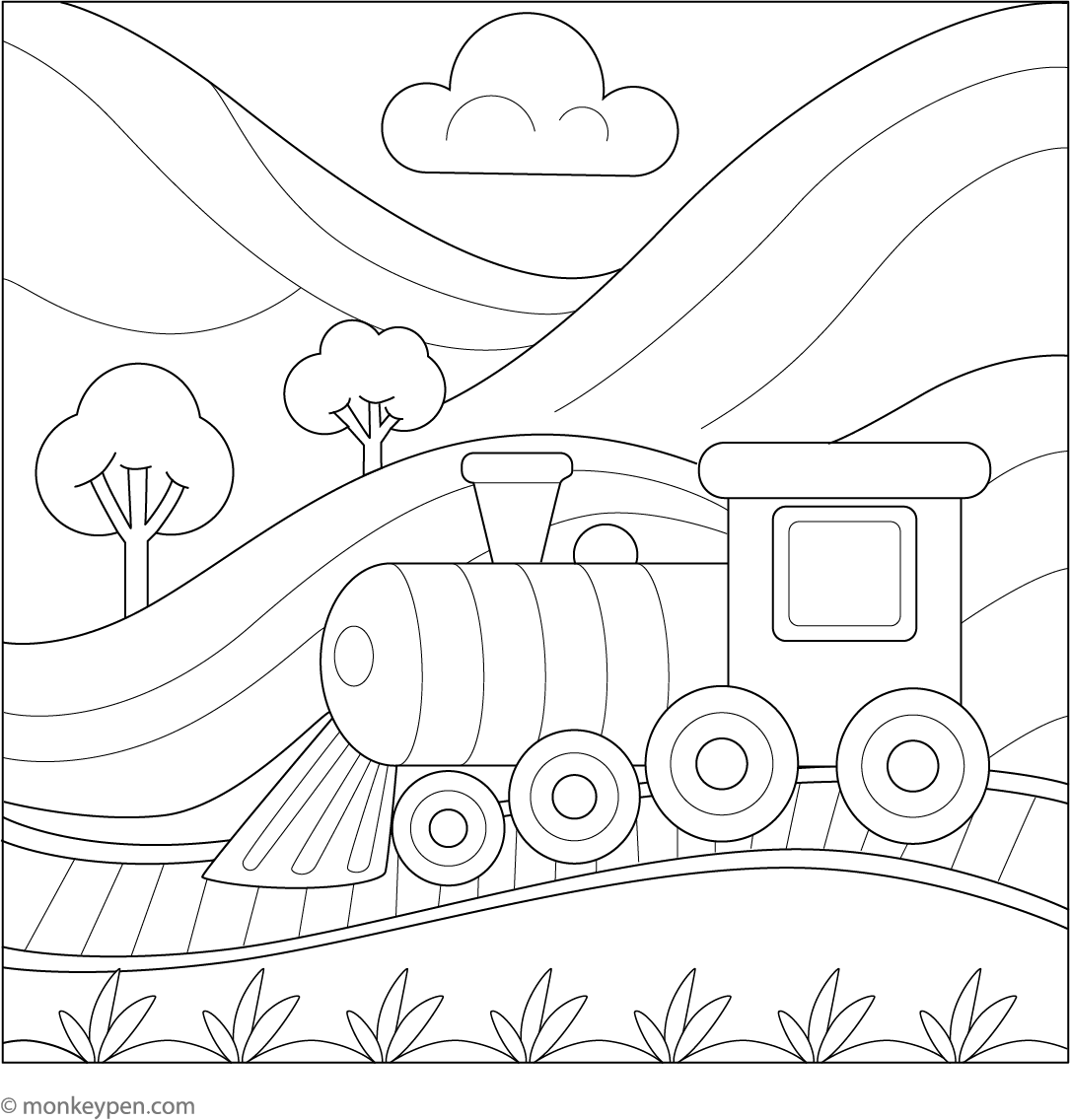 Free Train Coloring Pages – Printable Fun for Kids – Page 2
