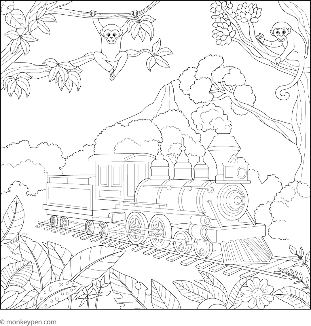 Free Train Coloring Pages – Printable Fun for Kids