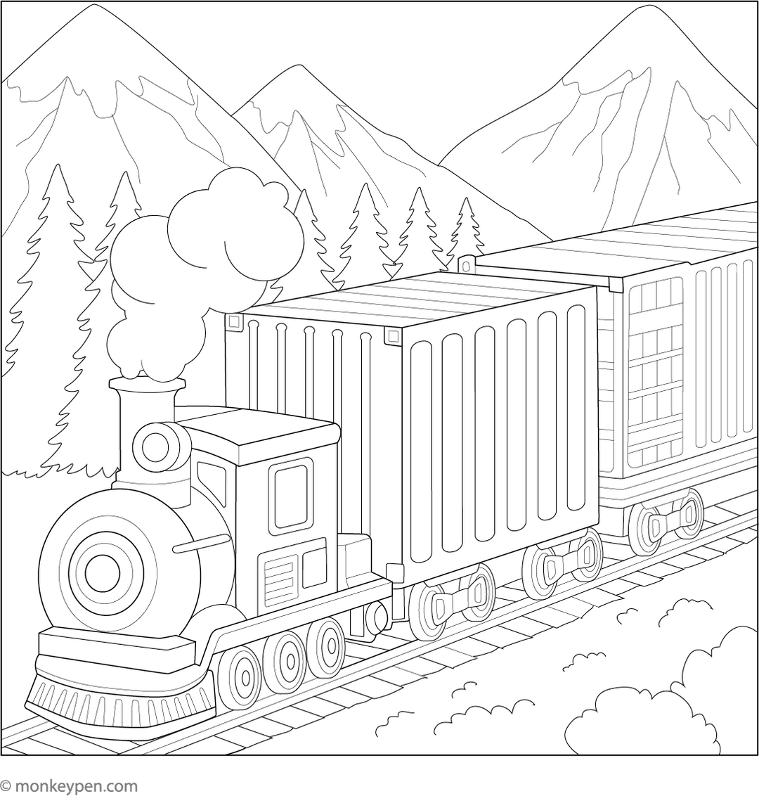 Free Train Coloring Pages – Printable Fun for Kids