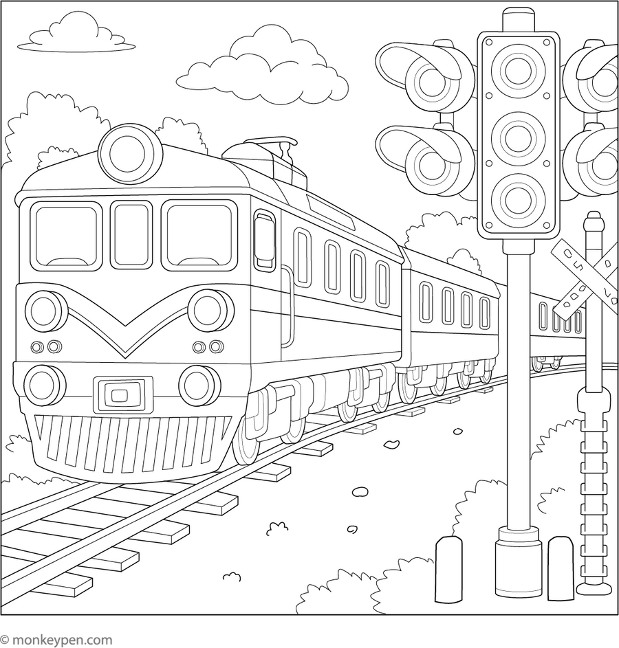 Free Train Coloring Pages – Printable Locomotive Fun for Kids