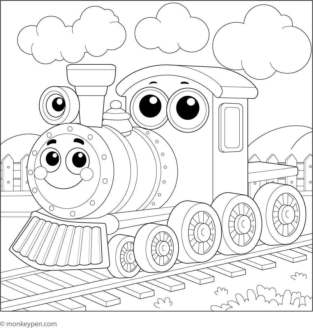 coloring picture of thomas the train