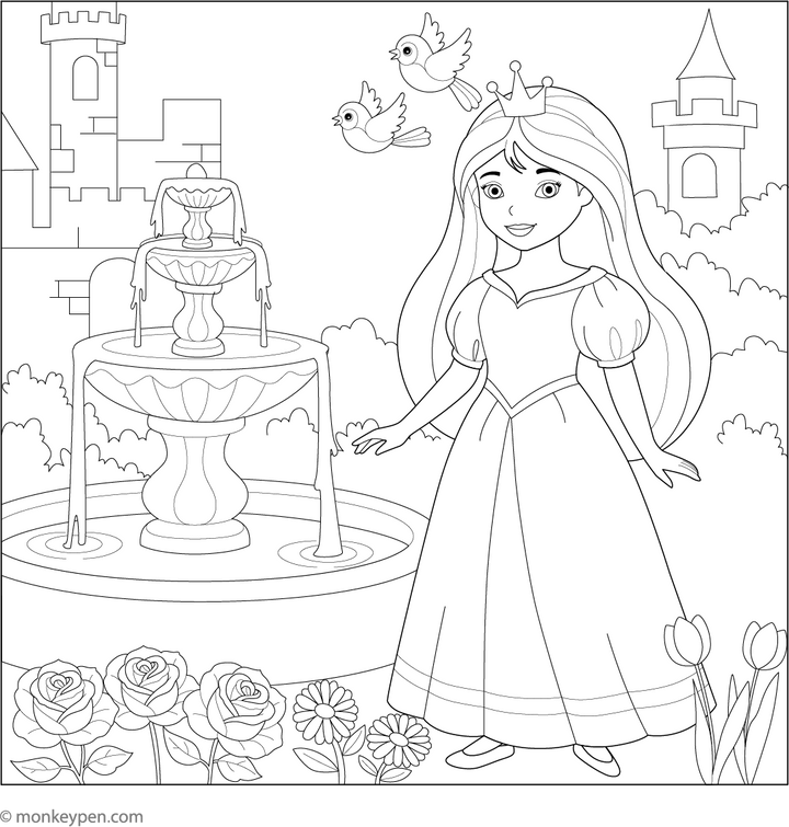 Princess Coloring Pages – Free Printables for Kids