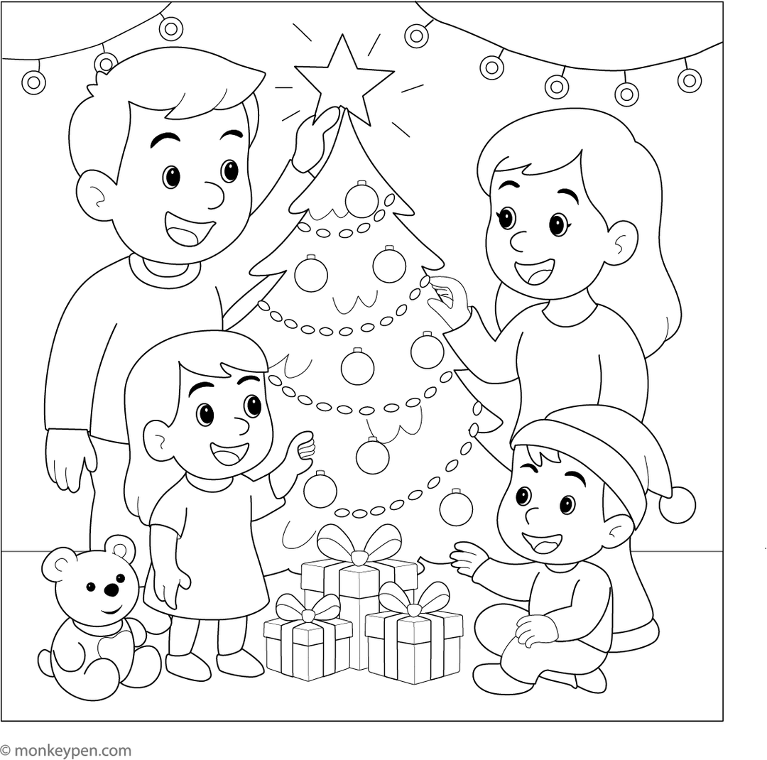 Family Coloring Book - Free Printable PDF
