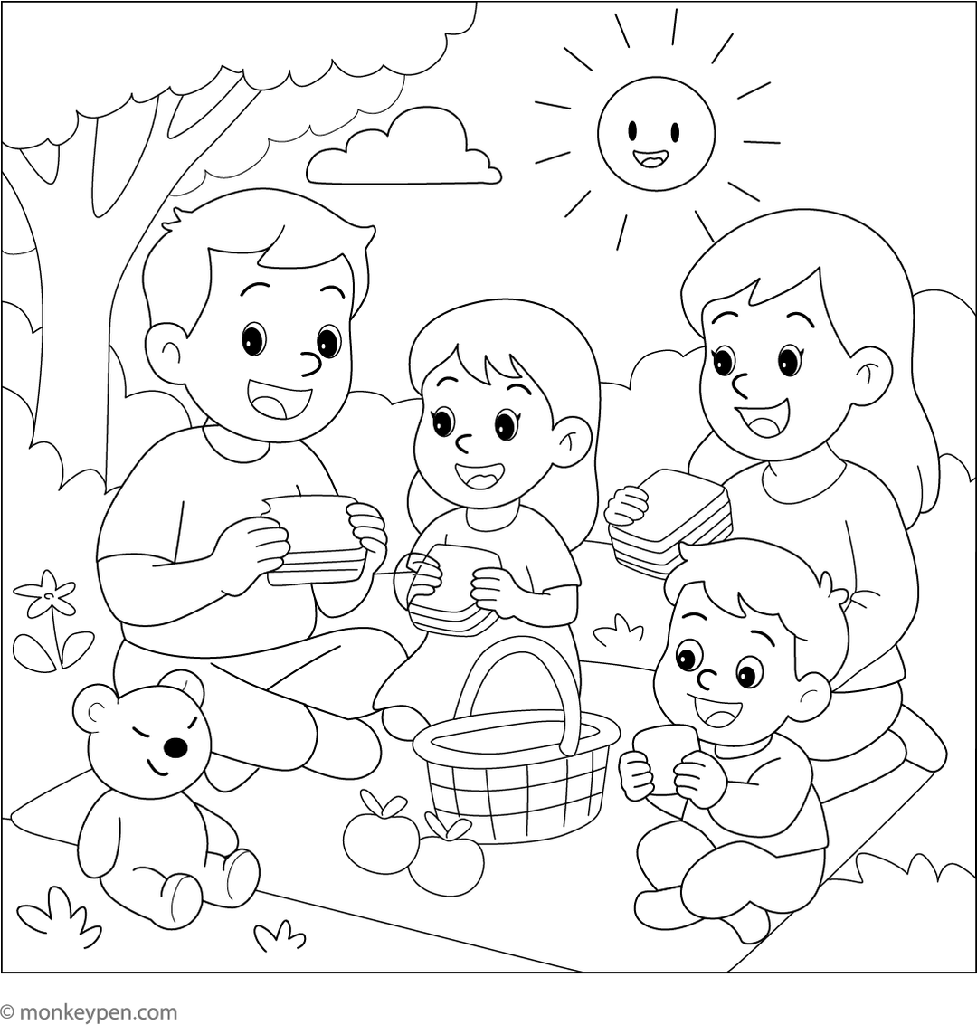 Family Coloring Book - Free Printable PDF