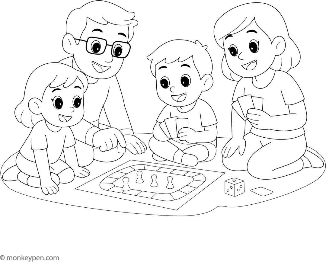 Family Coloring Pages-Free Printable Downloads