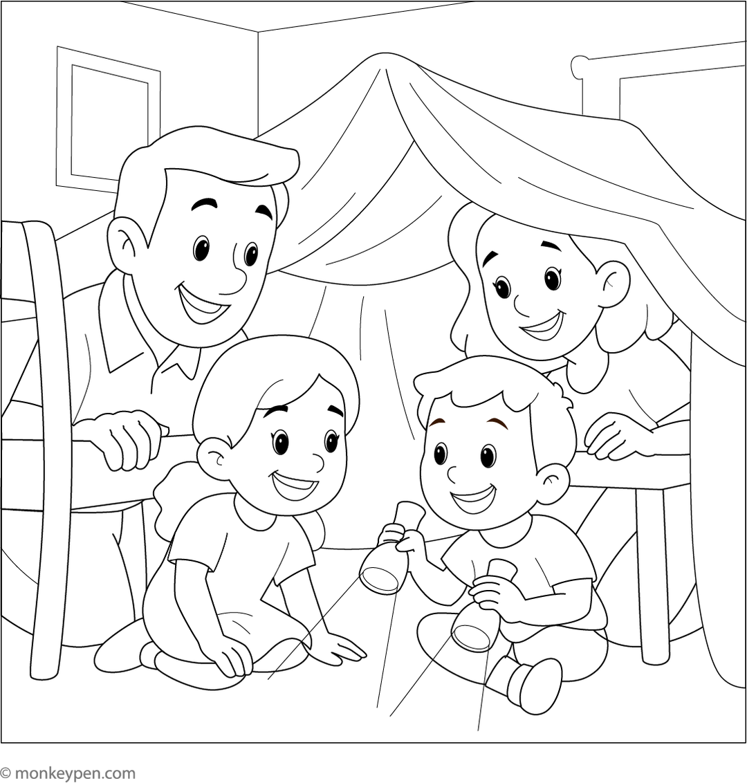 Family Coloring Book - Free Printable PDF