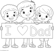 Father’s Day Colouring Book – Free Printable Pages for Kids