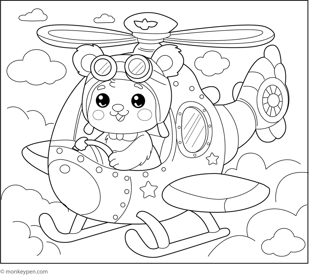 Helicopter Coloring Pages - Free Printable Downloads