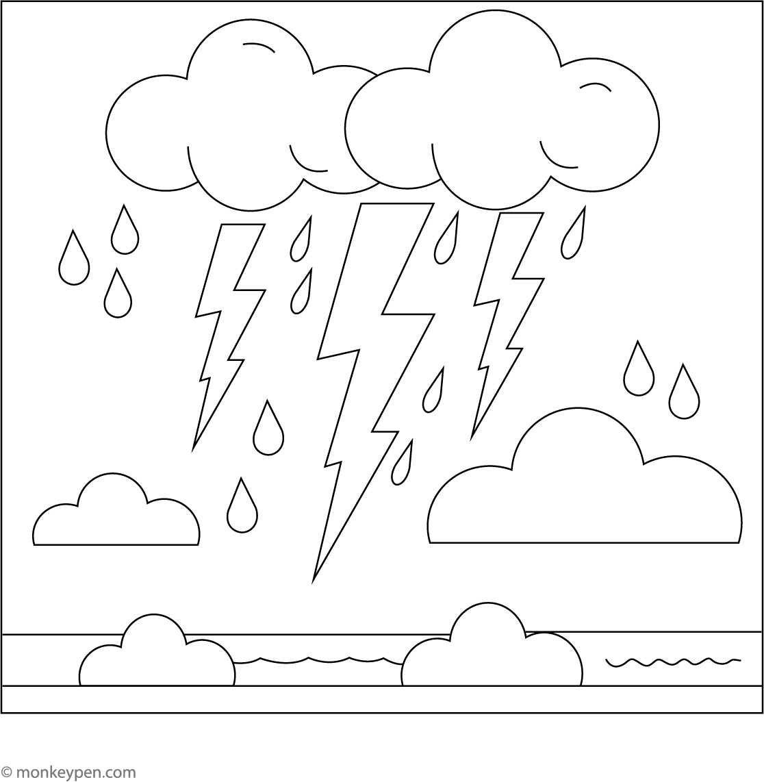 Lightning Coloring Page