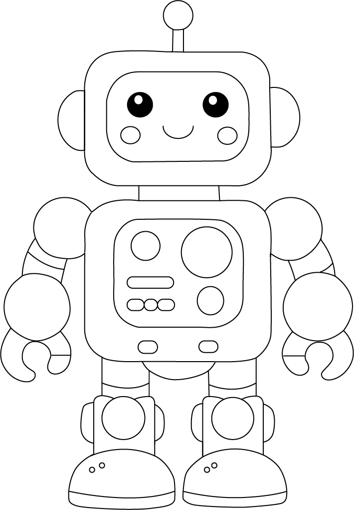 Printable Toy Robot Coloring Page – Free PDF for Kids