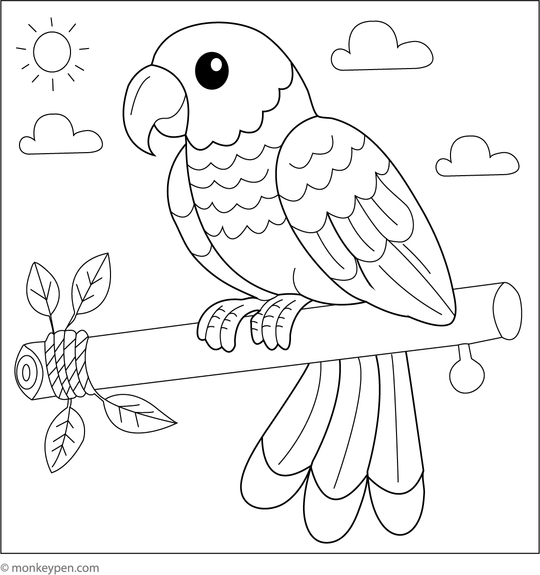 Free Printable Parrot Coloring Book – Tropical Fun for Kids