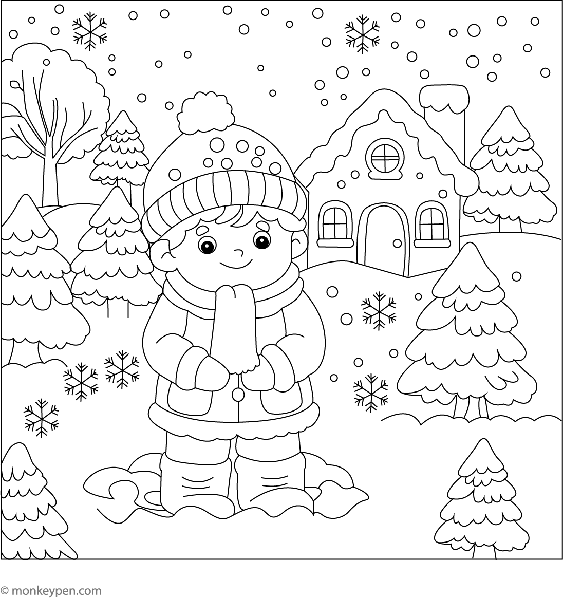 Freezing Weather Coloring Page