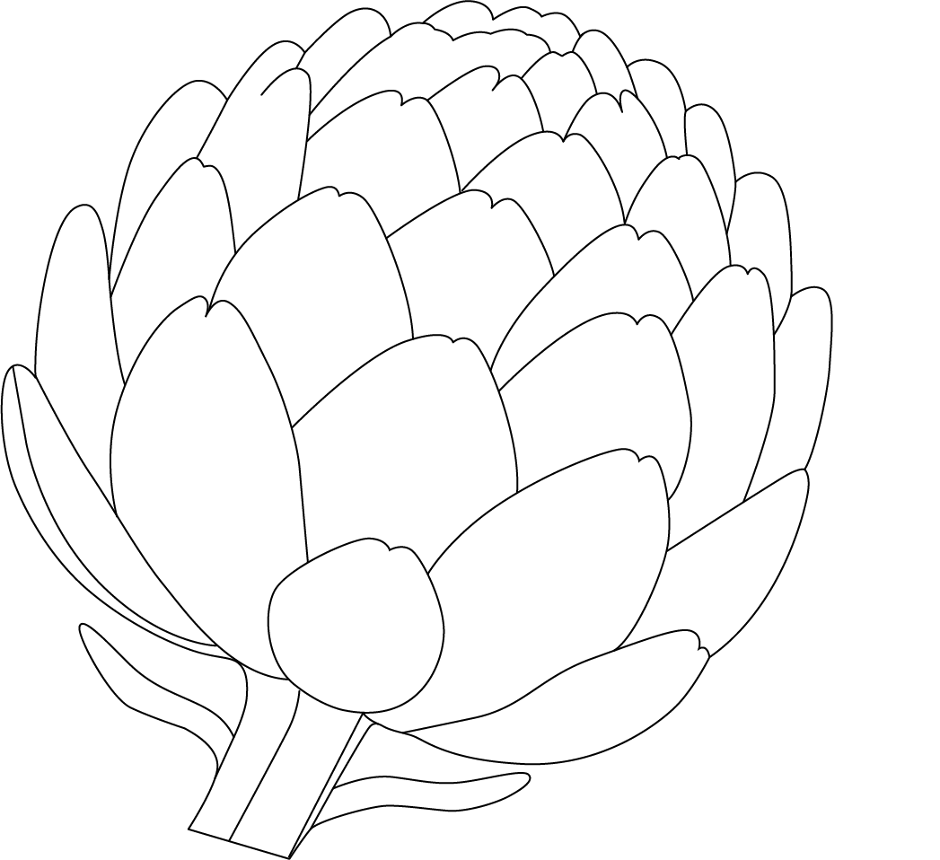 Printable Artichoke Coloring Page