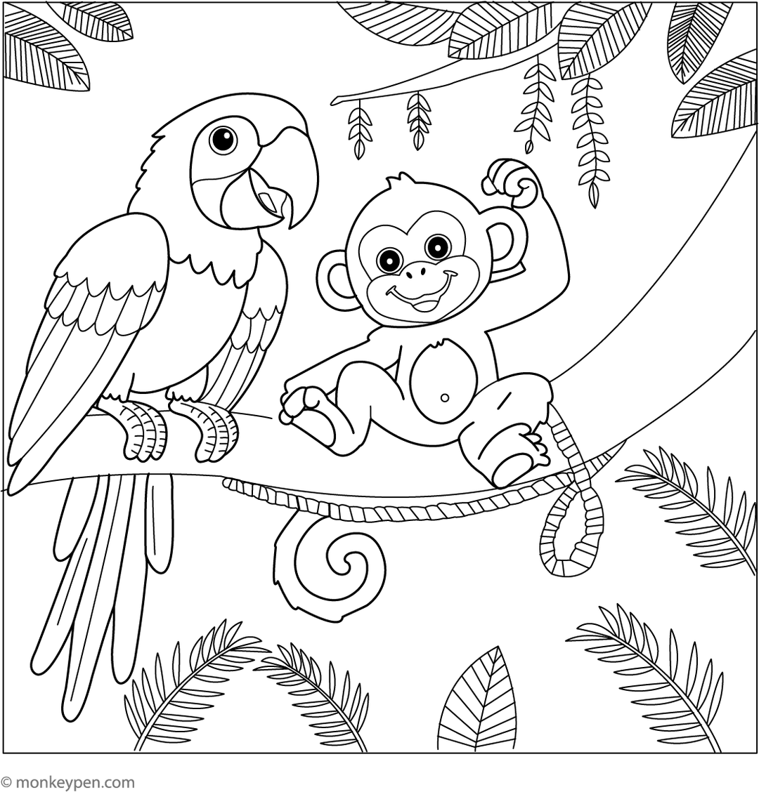 Parrot Coloring Pages - Free Printable PDF Downloads