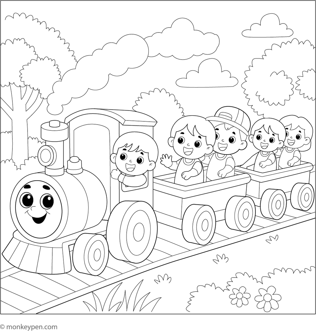 Free Train Coloring Pages – Printable Fun for Kids
