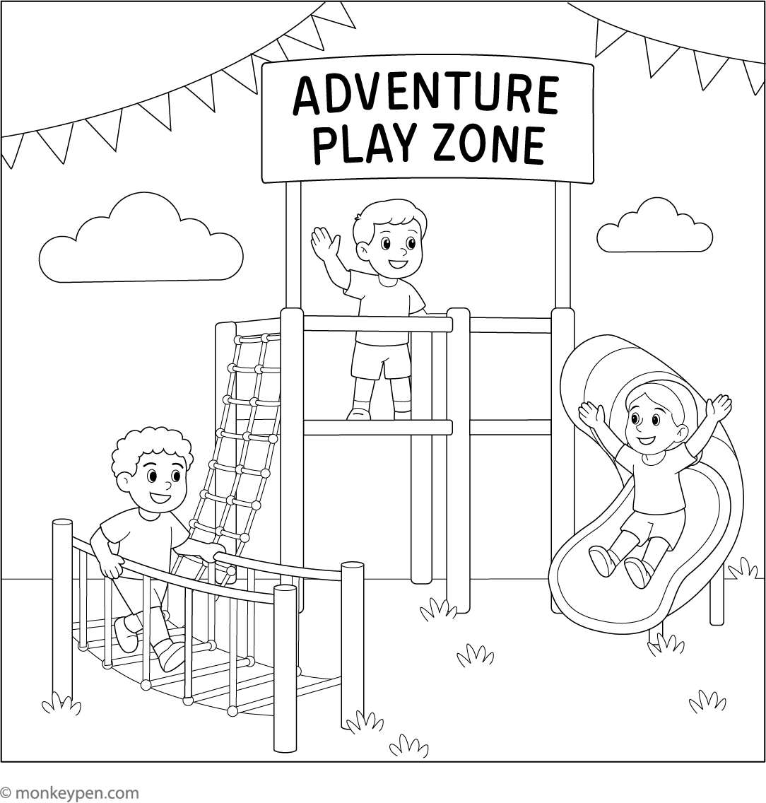 Adventure Play Zone | Free Coloring Pages