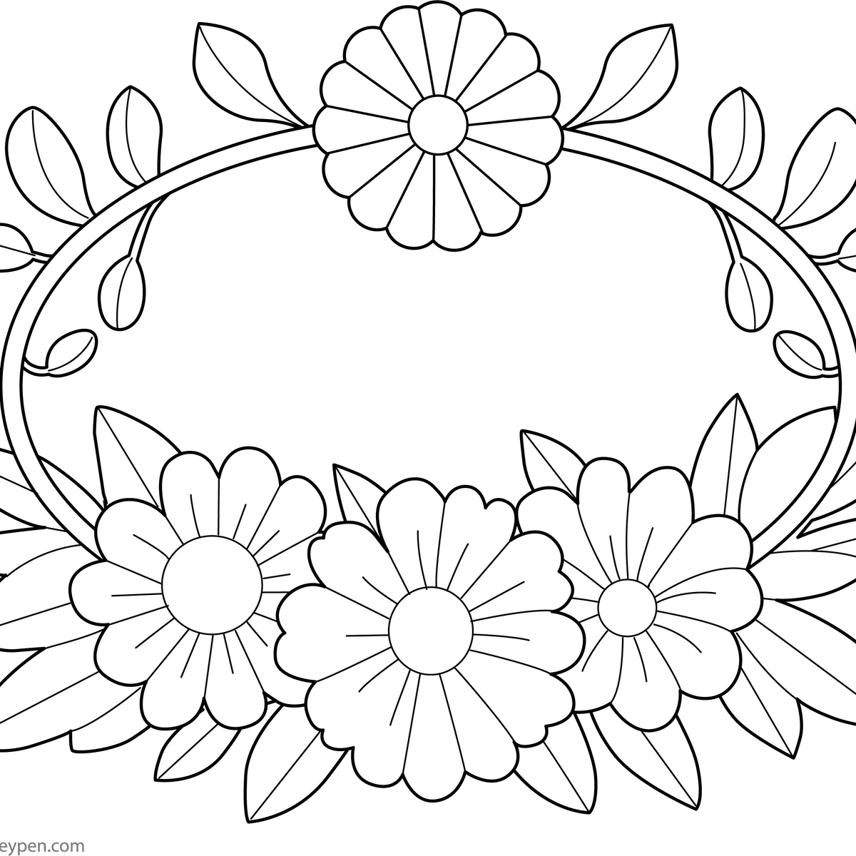 Flower Crown Coloring Page – Free Printable PDF for Kids