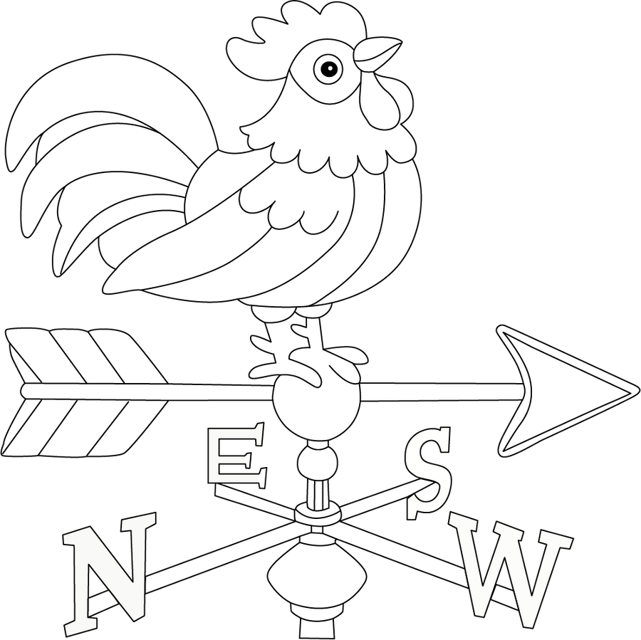 Weather Vane Coloring Page