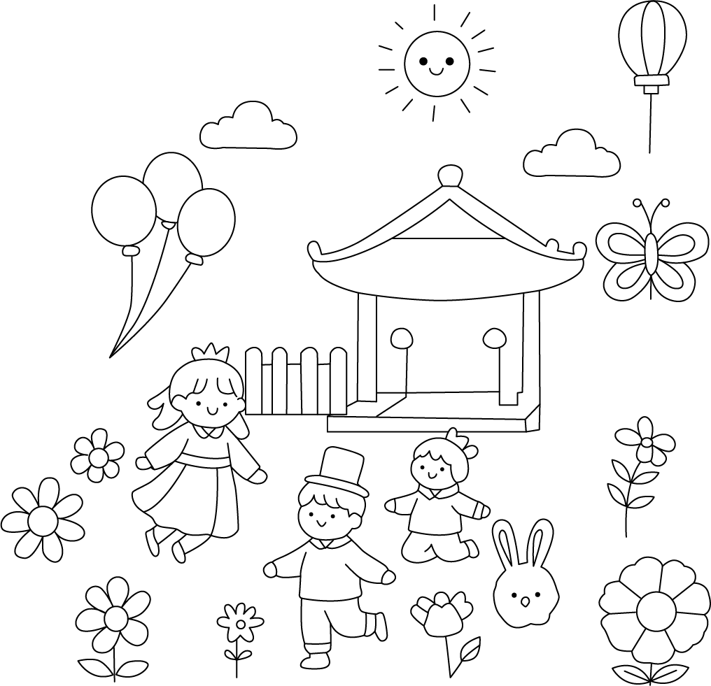 Spring Festival Coloring Page