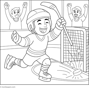 free printable coloring pages hockey players