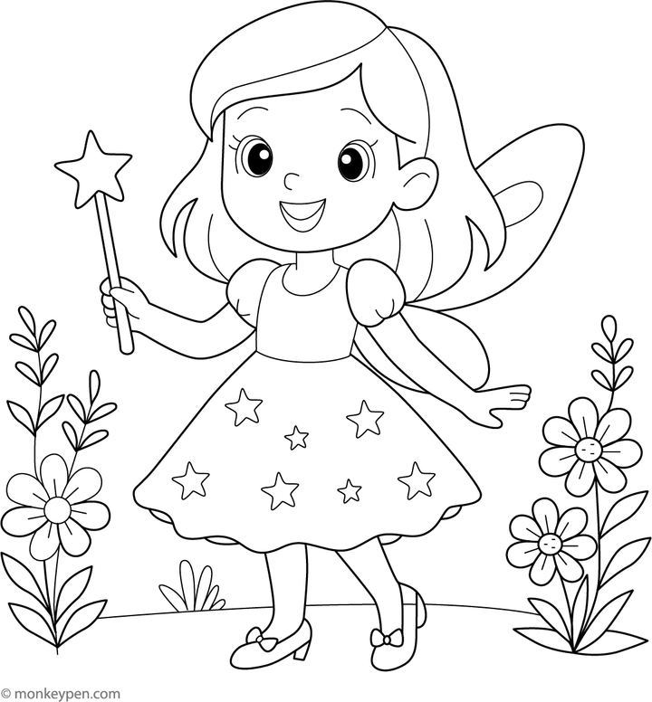 Free Fairy Coloring Pages – Printable Magical Art