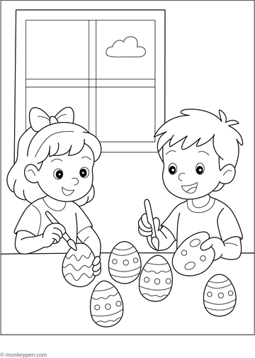 Kids Coloring Easter Egg | Free Coloring Pages
