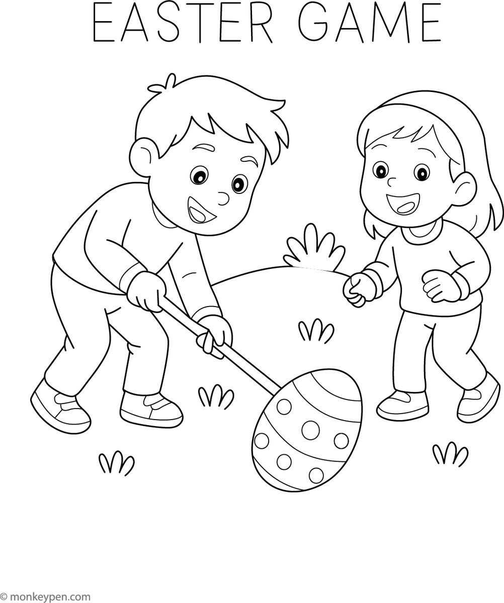 Easter Egg Rolling Game | Free Coloring Pages