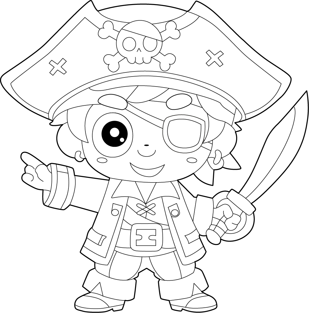 Free Printable Pirate Coloring Page for Kids Fun Activity