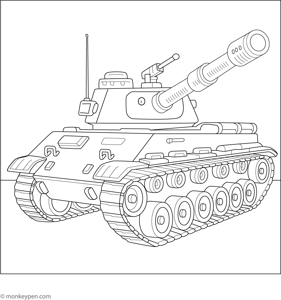 Army Tank Coloring Page