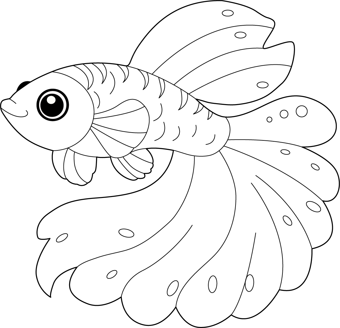 Guppy Fish Coloring Page