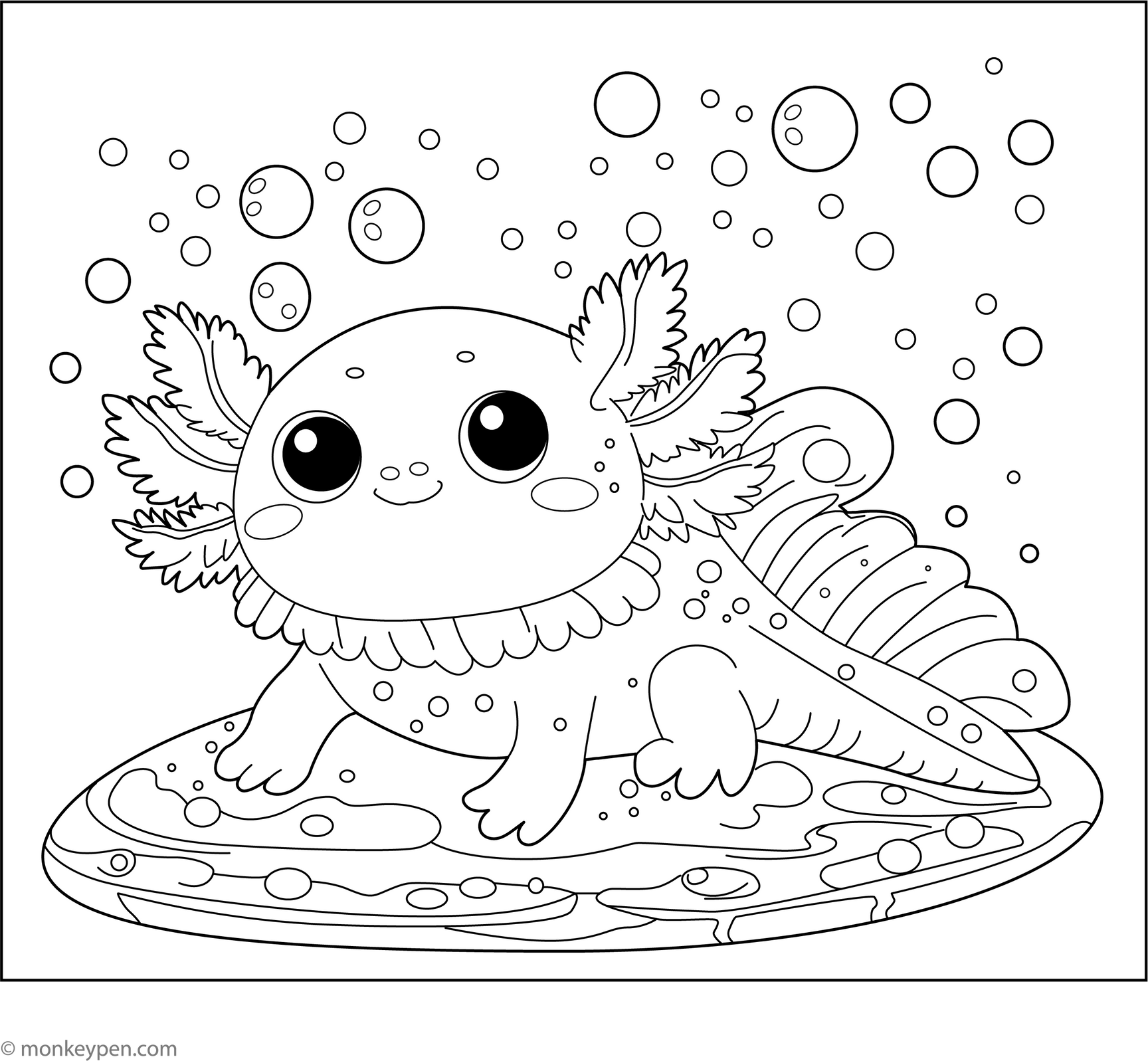Axolotls Coloring Book | Fun Free Printable for Kids