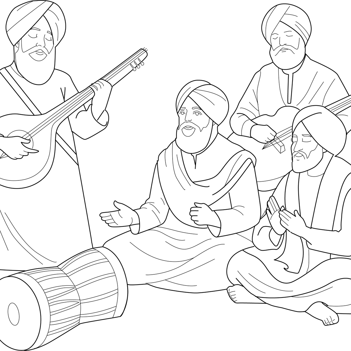 Ravanahatha Instrument Coloring Page