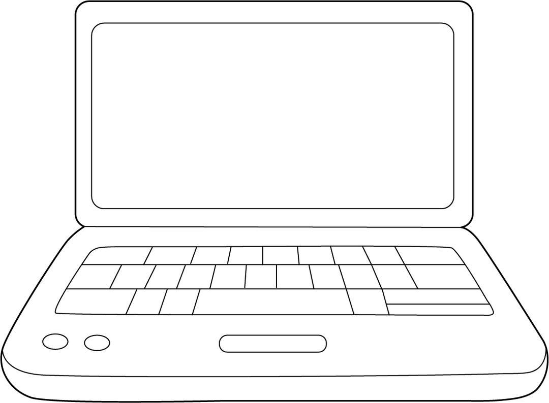 Free Printable Laptop Coloring Page for Kids