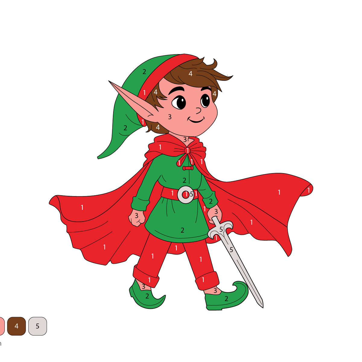 Elves Color by Number – Free Holiday PDF Download