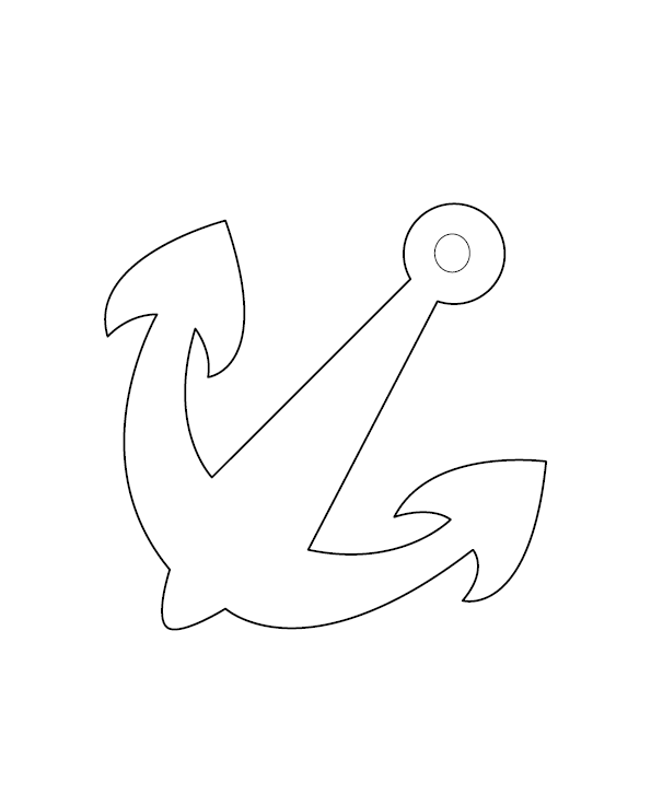 Free Printable Anchor Coloring Picture Page for Kids Fun