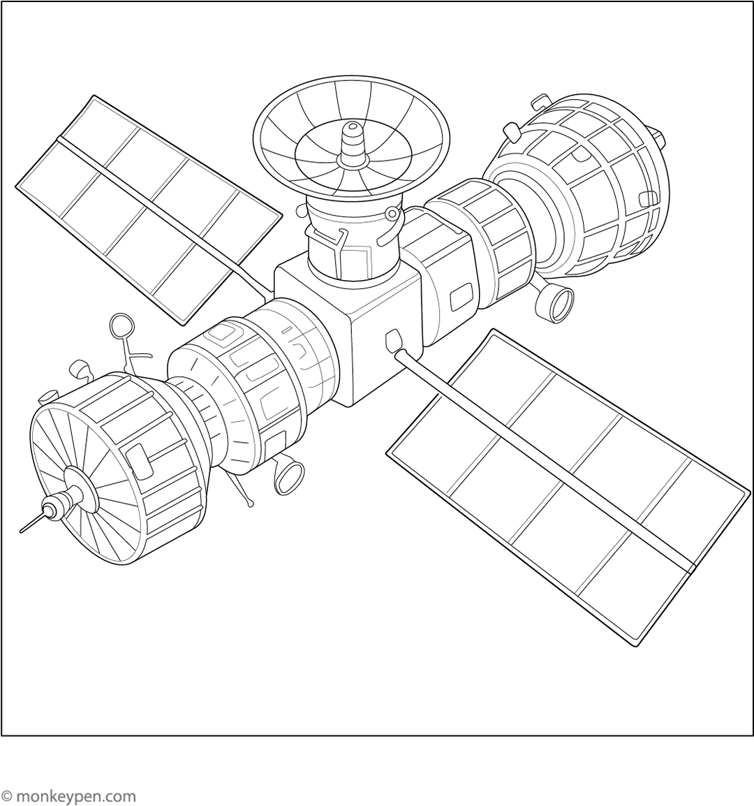 Satellite Coloring Page