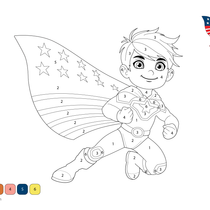 Superhero Color by Number – Fun PDF Activity Sheet